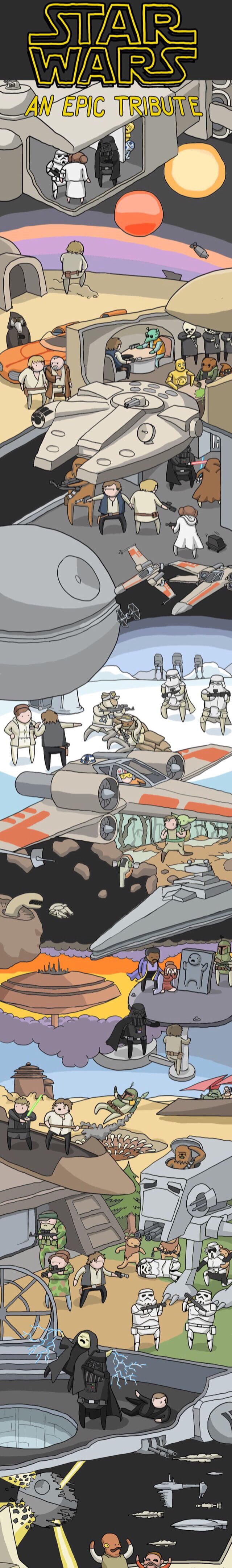 An epic tribute to the Star Wars original trilogy (Mart Virkus) - 9GAG