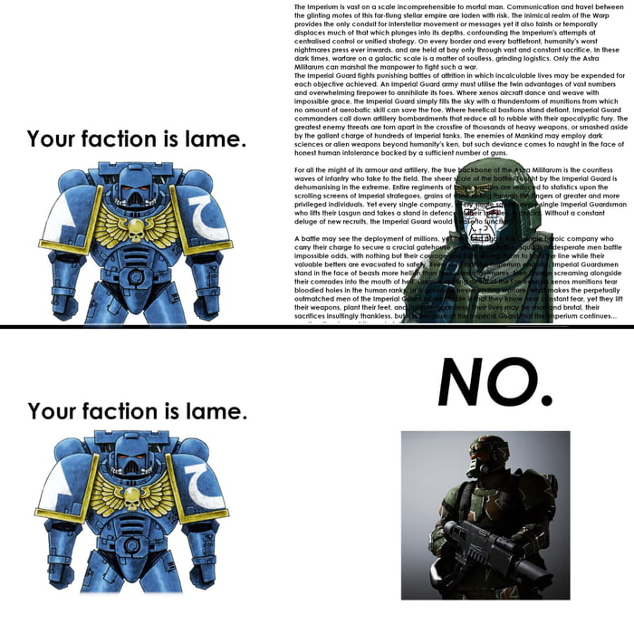 There are two kinds of Imperial Guard players. - 9GAG