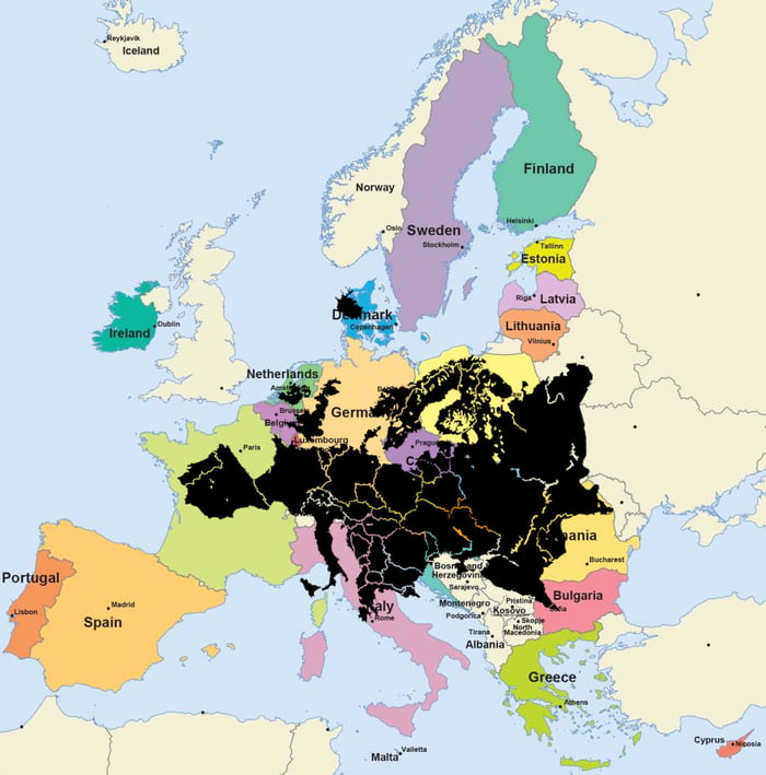 Fun fact: Europe has almost the same size as Europe. - 9GAG