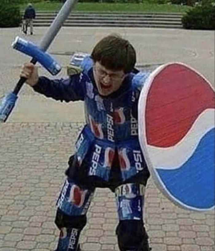 The Forgotten Pepsi Man, wielder of the blade - 9GAG