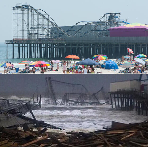 Before and after Sandy hurricane - 9GAG