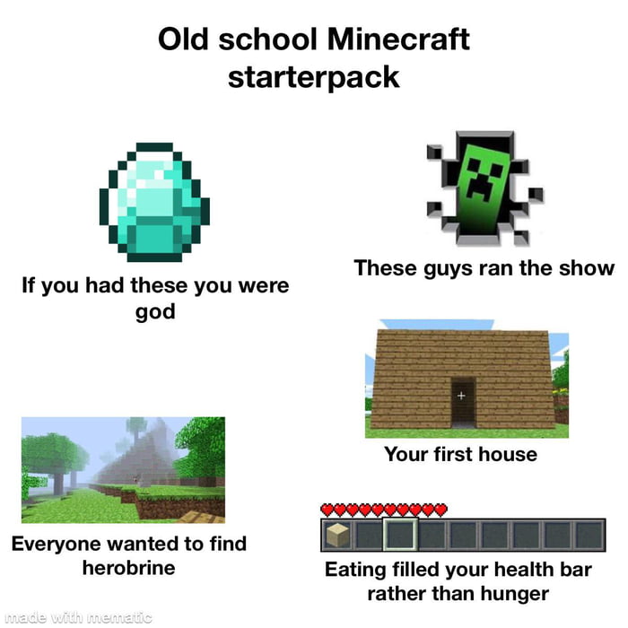Old school Minecraft starterpack - 9GAG
