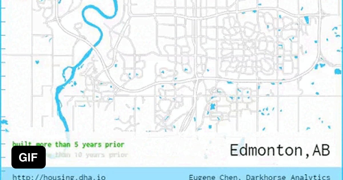 How urban sprawl works. Edmonton (Canada) 1917- 2017 - 9GAG