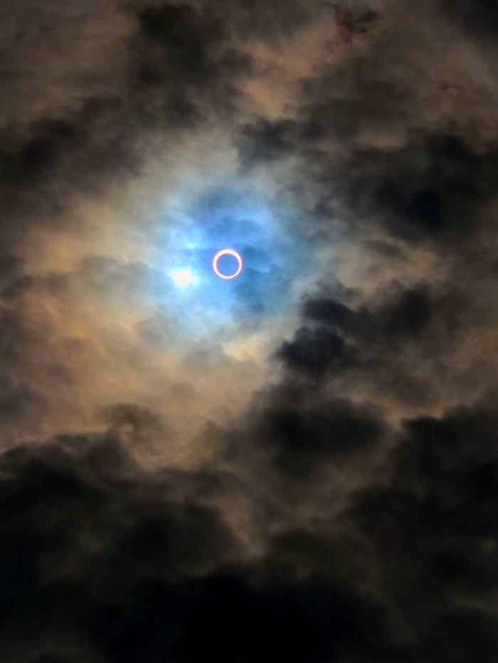Clouds parted perfectly for me to see the eclipse - 9GAG