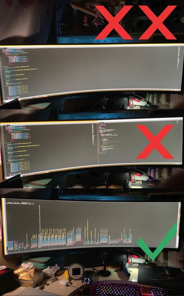How to program on large monitors - 9GAG