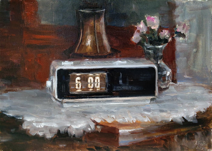 6 AM, Oil painting - 9GAG