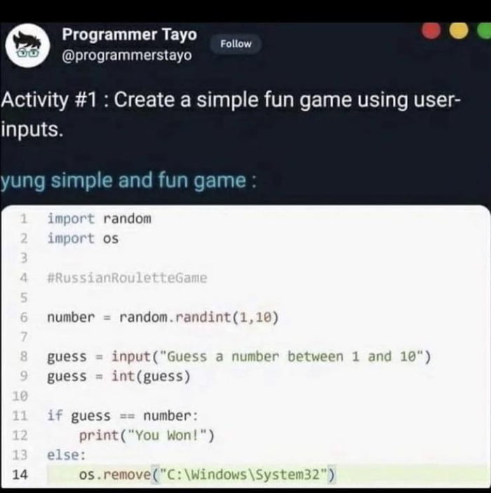 PythonRoulette - 9GAG
