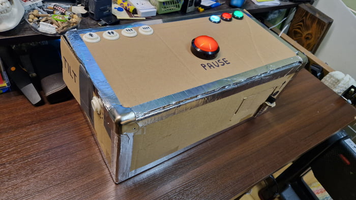I made myself an arcade pinball controller for Christmas. Part of my ...