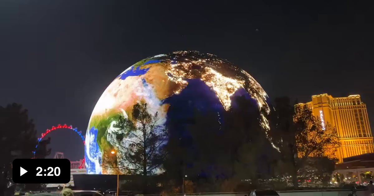 MSG Sphere, the World’s Largest LED screen in Las Vegas, lights up for ...