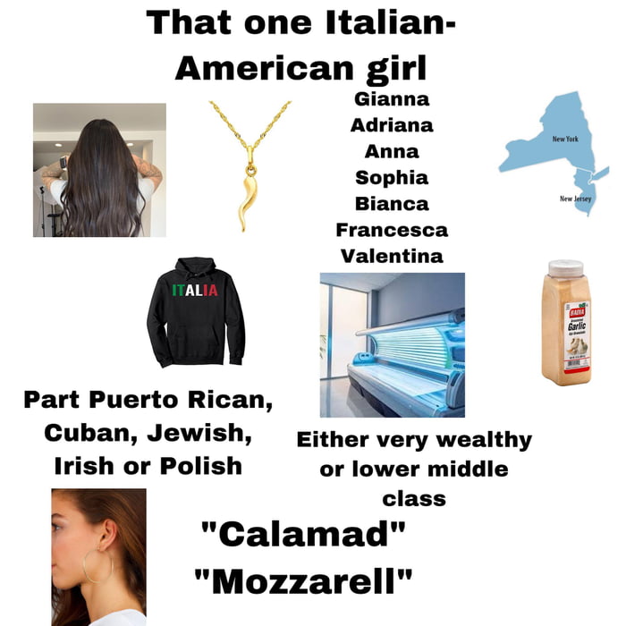 That one Italian-American girl starter pack - 9GAG