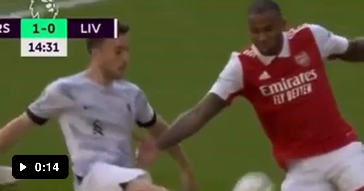 AA of potential handball on Gabriel during Arsenal vs Liverpool - 9GAG