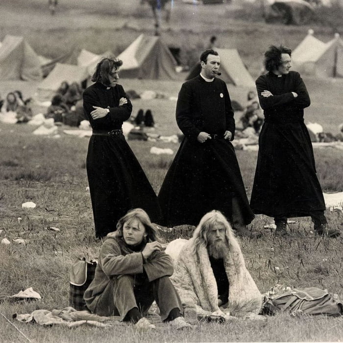 Hippies and Priests together in the 60s - 9GAG