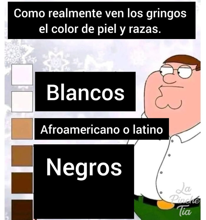 Para ellos eres blanco o no lo eres. Nada de mamadas de moreno claro, o cuando era chiquito era ...