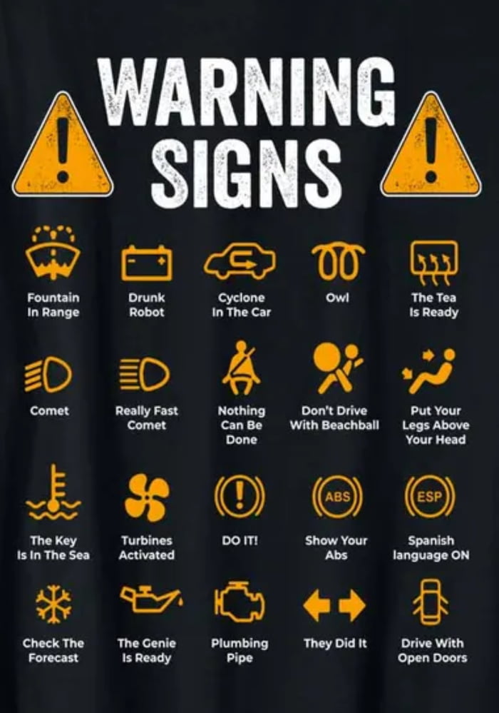 Warning signs explained - 9GAG