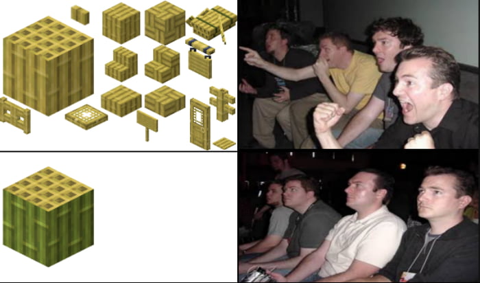 We need green bamboo planks in Minecraft! - 9GAG