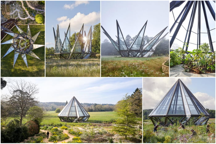Glasshouse at the Woolbeding Gardens in West Sussex, England, designed ...