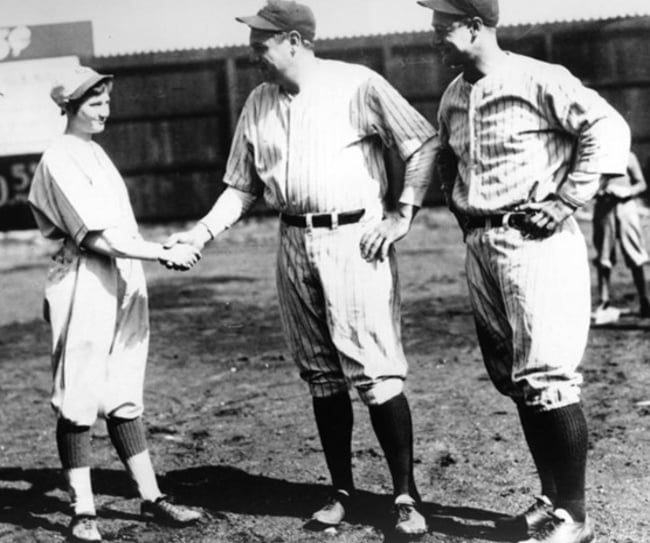 Jackie Mitchell, the only female pitcher to strike out Babe Ruth and ...