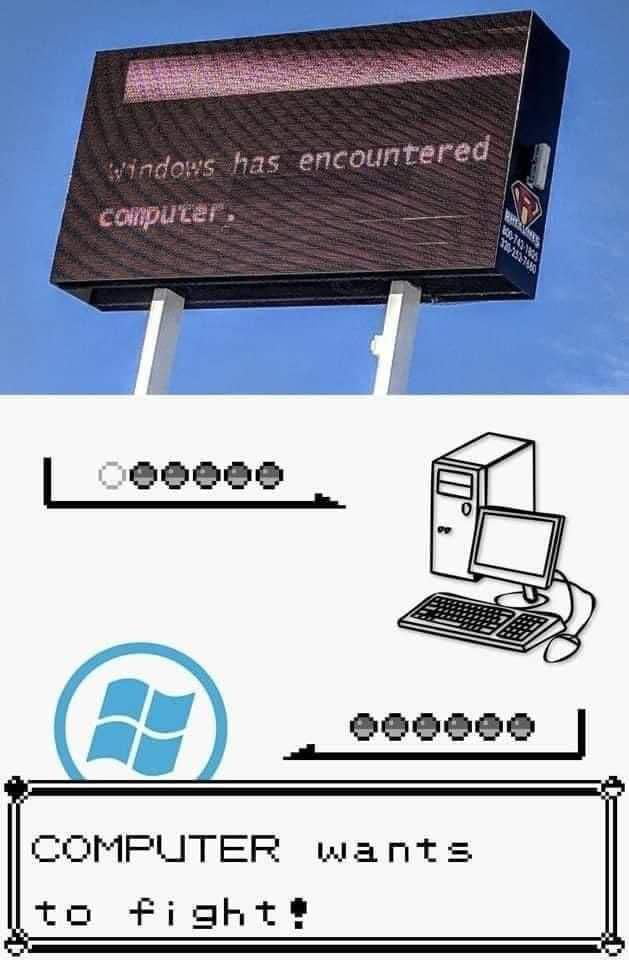 Windows wants to fight. - 9GAG