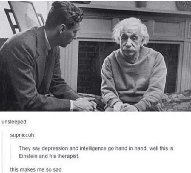 Einstein, depression - 9GAG