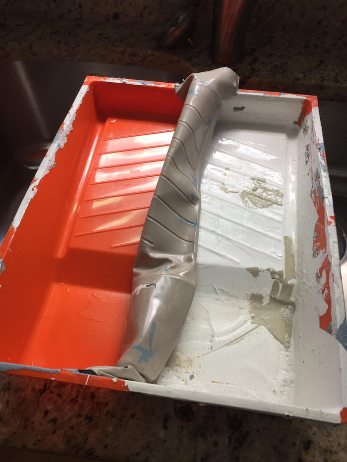 This dried paint peeling off the pan - 9GAG