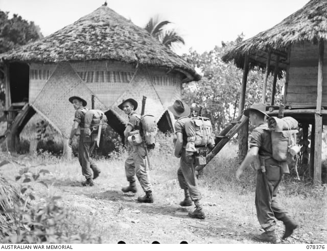New Britain Campaign. January 1945. Australian troops of A Company ...