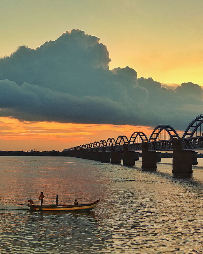 Godavari River, India during Golden Hour - 9GAG