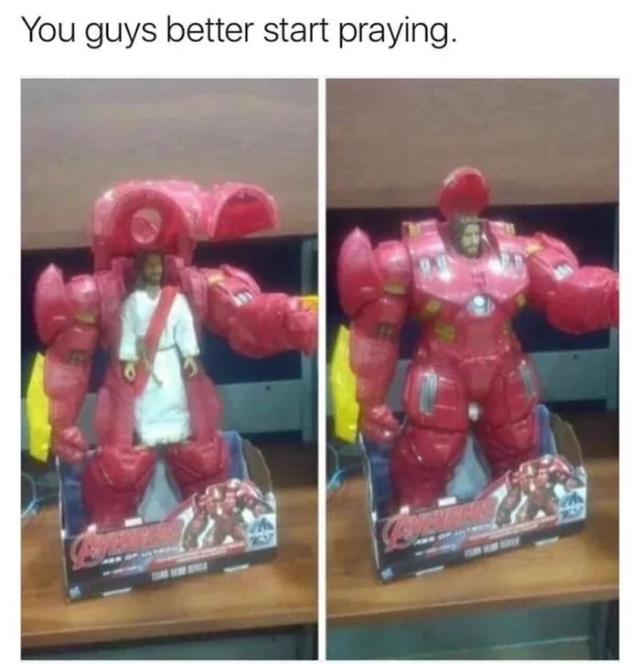 Jesus Christ, now equipped with the Holy Mech - 9GAG