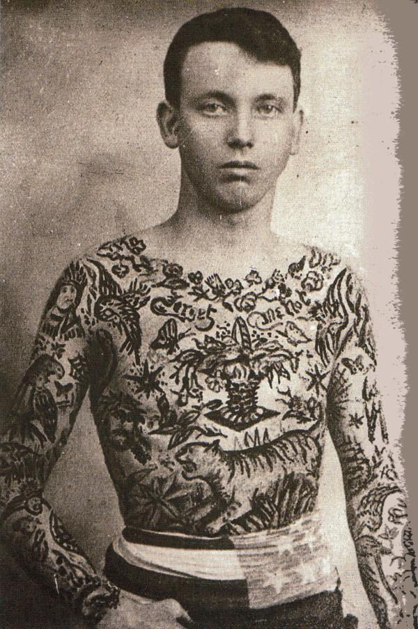“Forget Me Not”- A sailor and his tattoos, 1920s - 9GAG