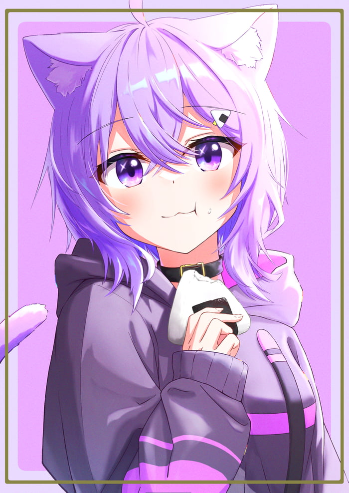 Okayu snacking on onigiri - 9GAG