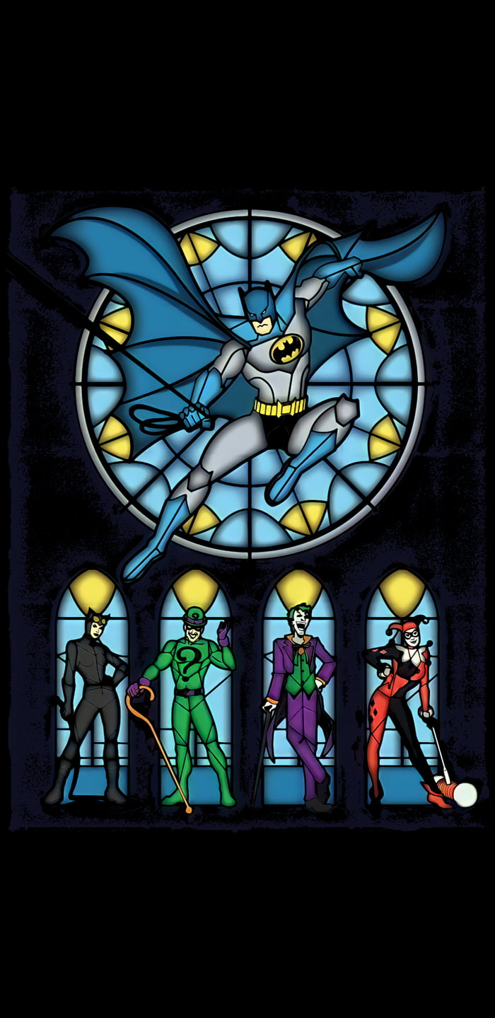 Batman Stained Glass (1440x2960) - 9GAG