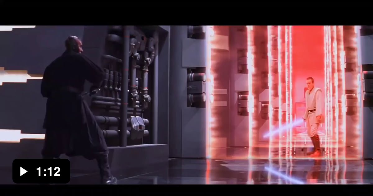This scene in "The Phantom Menace" (1999) demonstrates Darth Maul actor ...