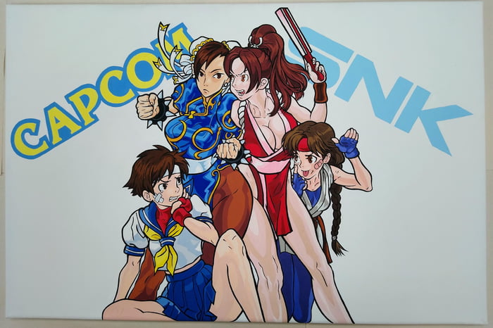 Newly finished Capcom vs SNK painting. Wanted to see what the art would ...
