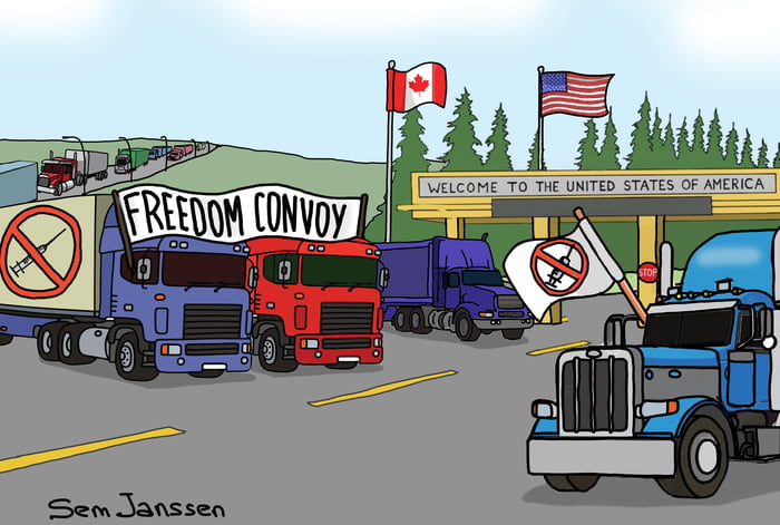 A convoy of anti-vaccine Canadian truckers is making its way to Ottawa ...