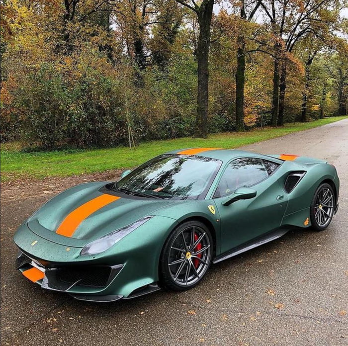 Matte green Ferrari 488 Pista (1145x1138) - 9GAG