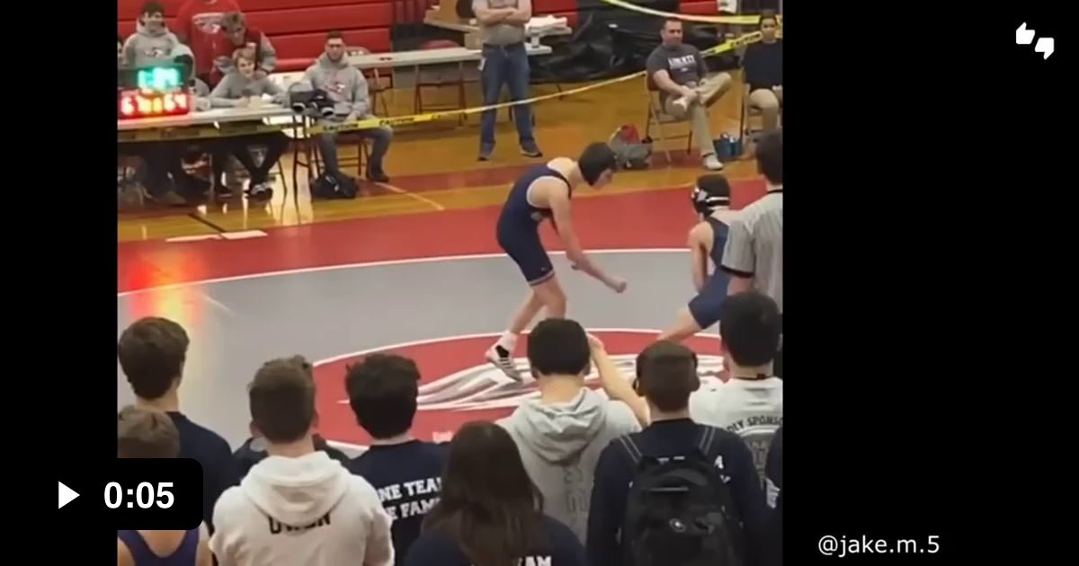 These two friends ended up having to face eachother off in wrestling so ...