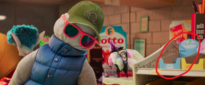 In Onward (2020), you can see "Triple Dent Gum", a reference to Inside ...