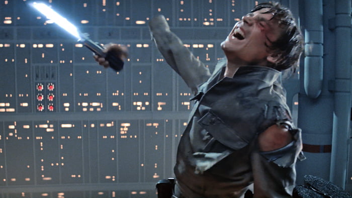 Luke losing his hand at the end of the Cloud City duel was such an ...