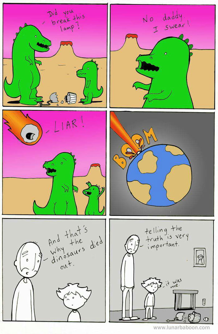 Comic about lying. - 9GAG