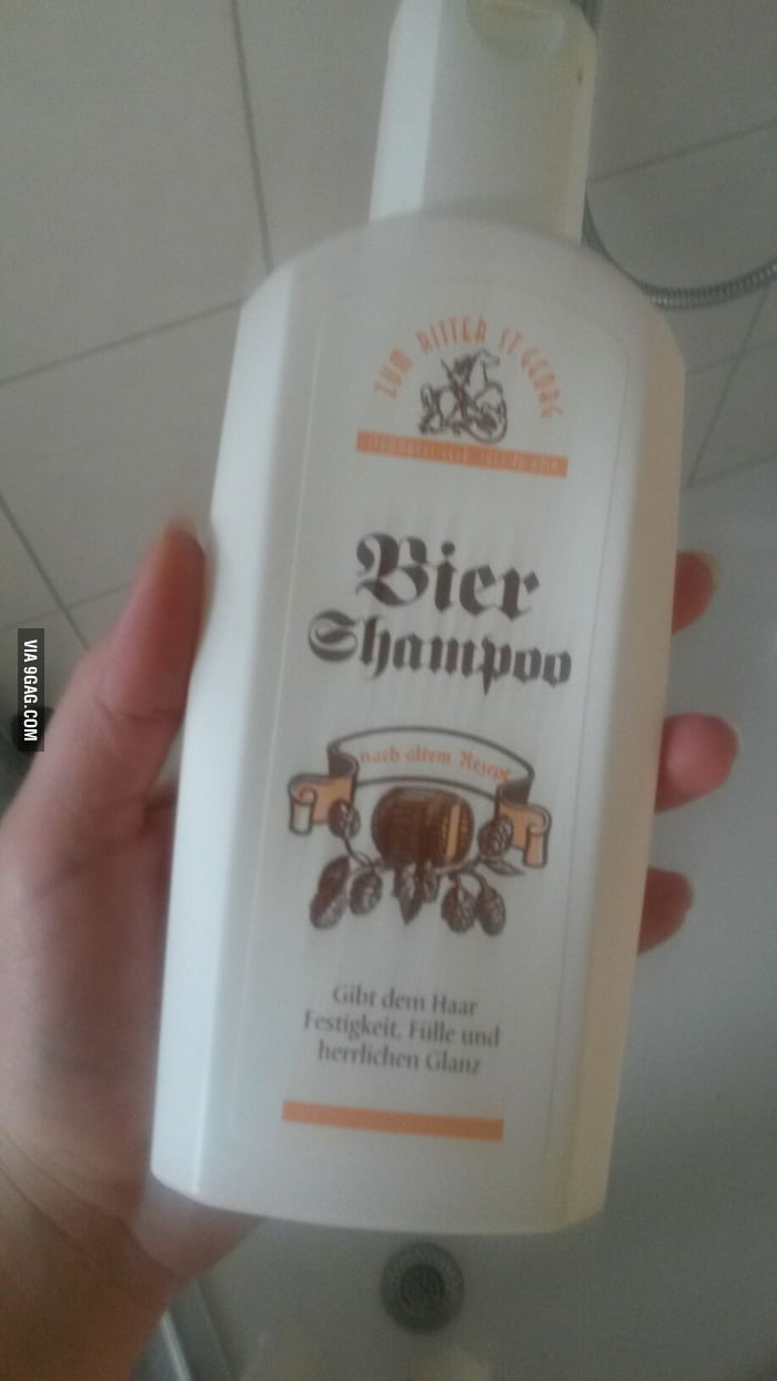 Wash your hair german style. beer shampoo - 9GAG
