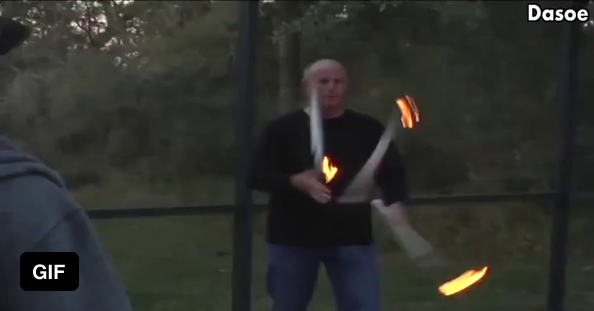 Juggle with fire! Ta-Da! - 9GAG