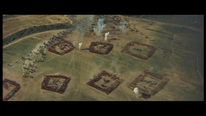 Hollow square formation at Battle of Waterloo, 1815 (colorized) - 9GAG