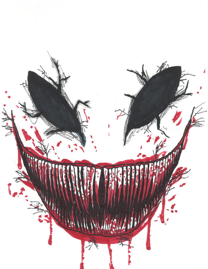 A scary face, of house scary face, come to smile at you (I made) - 9GAG