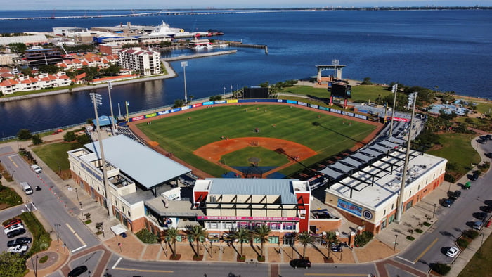 Aerial view of Blue Wahoos Stadium in Pensacola, FL - 9GAG