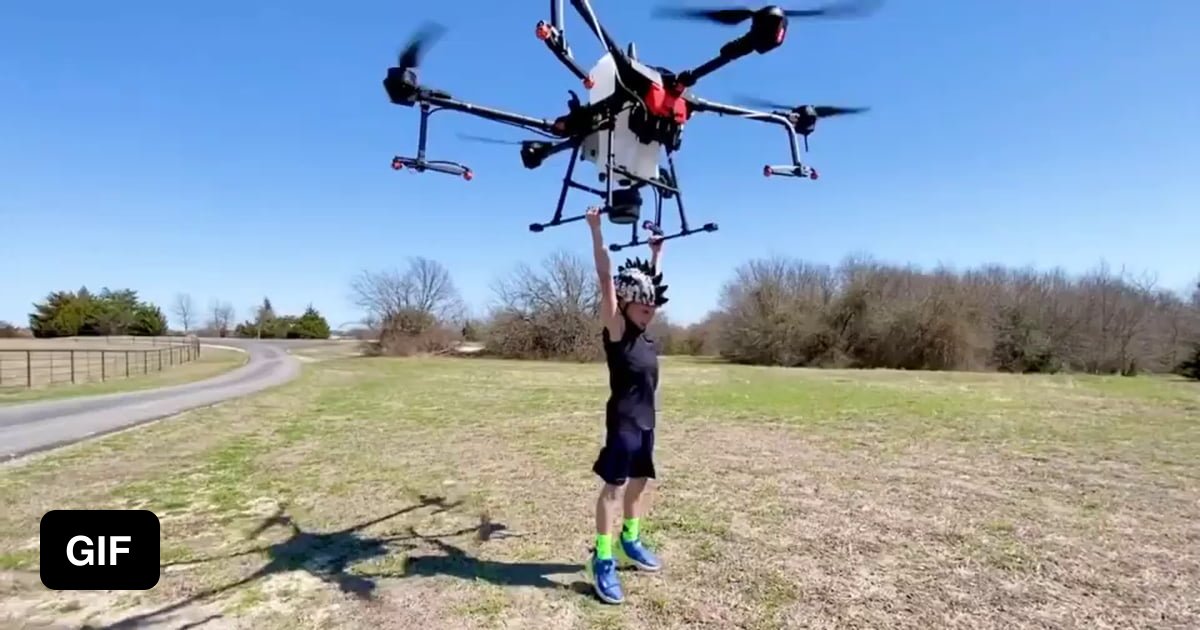 Don't leave the kids alone with dad and the farm drone. - 9GAG