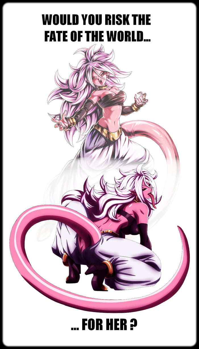 DBZ scenario (for guys, or bi/gay ladies) : Android 21 is a mad being ...