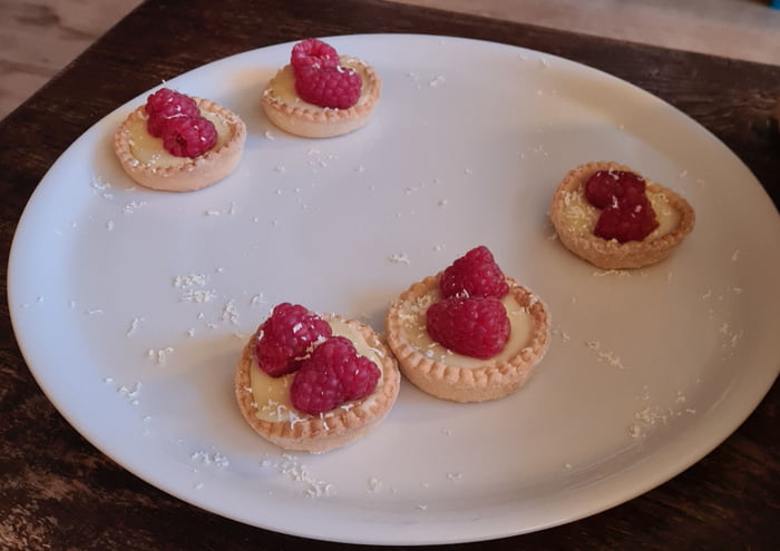 My 11yo made mini raspberry pies on pi day!! (With white chocolate ganache) - 9GAG