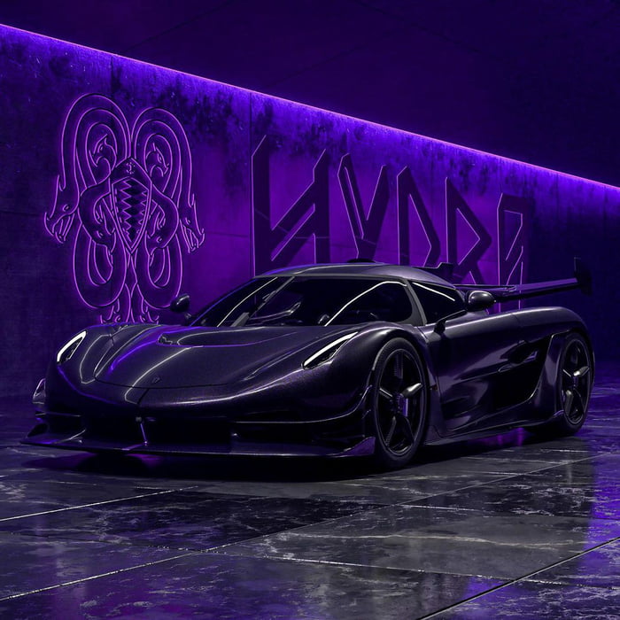 Insane Koenigsegg Jesko 'Hydra', carbon body with purple flake, by LMM ...