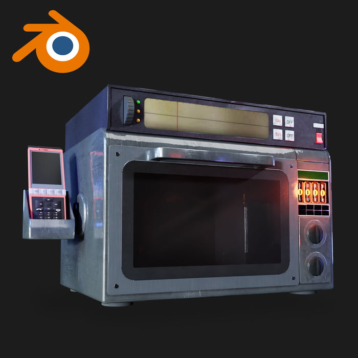 Phone Microwave (Steins Gate) for my future artwork of full desk. Made ...