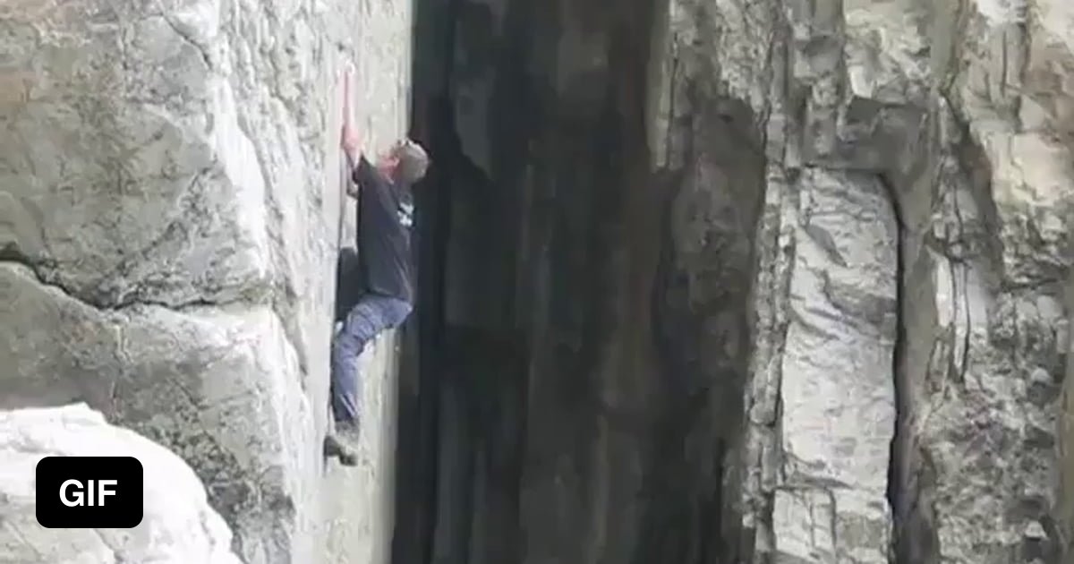 The Risks of Free Climbing - 9GAG