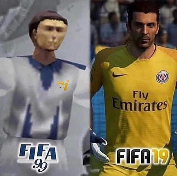 Fifa 99 vs 19 Buffon - 9GAG